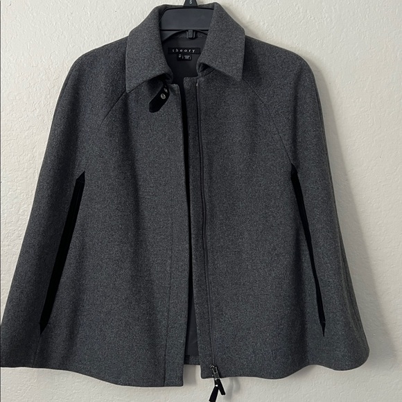 Theory | Jackets & Coats | Theory Womens Danijo Structured Cape In Grey ...